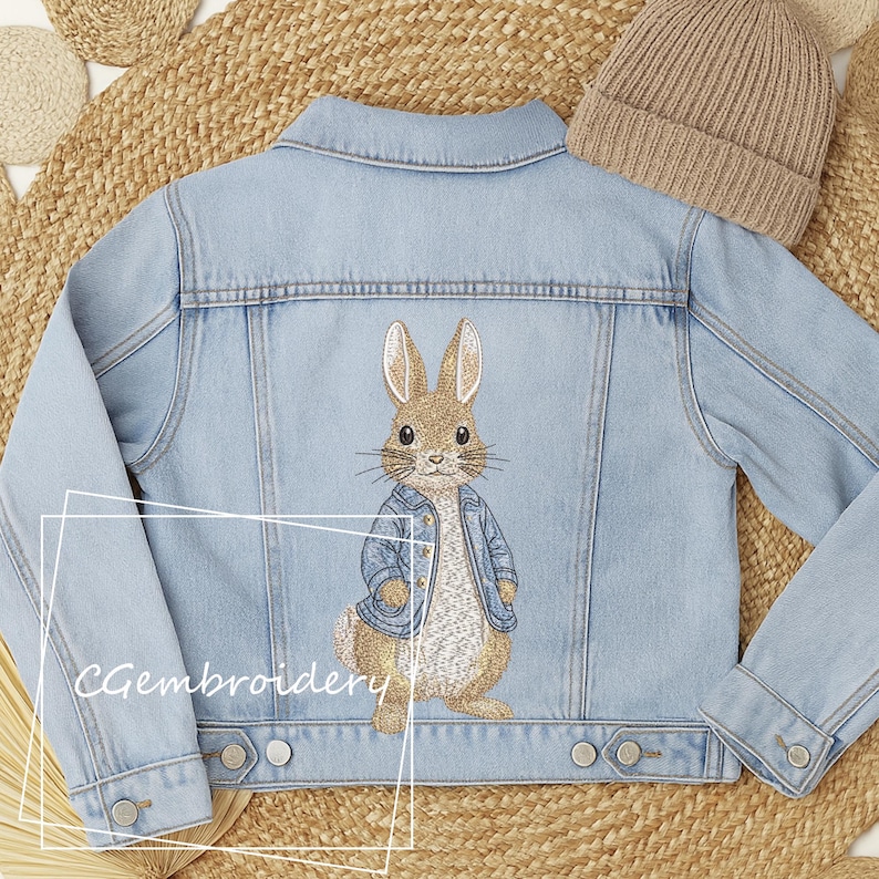 Spring Rabbit Embroidery File, Easter Rabbit Embroidery File, Farm ...