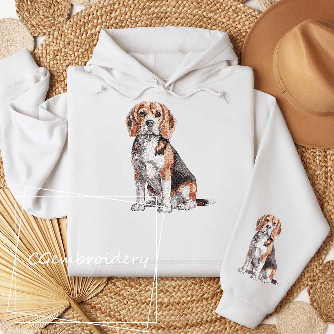 Beagle Dog Embroidery Design, Hunting Dog Embroidery File, Beagle Dog ...