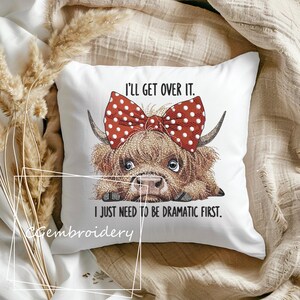 Funny Cow Embroidery Design Apparently, Dramatic Cow Embroidery File ...