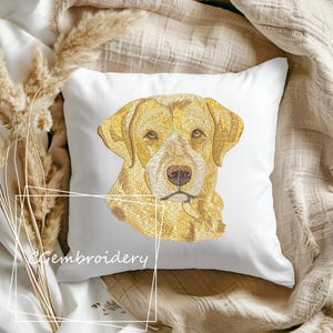 Yellow Labrador Embroidery Design, Labrador Retriever Embroidery File ...