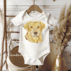 Yellow Labrador Embroidery Design, Labrador Retriever Embroidery File ...