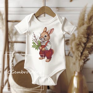 Spring Rabbit Embroidery File, Easter Rabbit & Willow Embroidery File ...