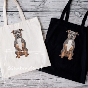 Pitbull Dog Embroidery Design, Cute Bull Terrier Dog Embroidery File ...