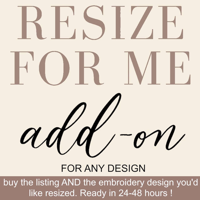 Resize for Me- Custom Embroidery Size for ONE Embroidery, Any Design - Etsy