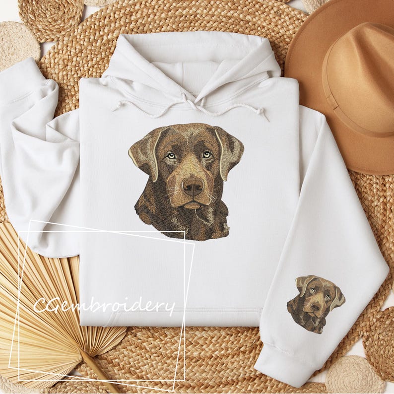 Chocolate Labrador Embroidery Design, Labrador Retriever Embroidery ...