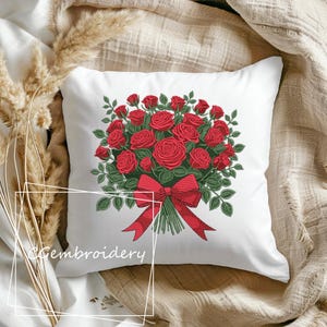 Red Roses Embroidery File, Flowers Embroidery File, Botanical, Boho ...