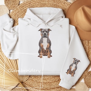 Pitbull Dog Embroidery Design, Cute Bull Terrier Dog Embroidery File ...