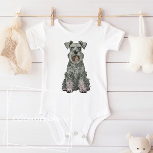 Schnauzer Dog Embroidery Design, Cute Schnauzer Embroidery File ...