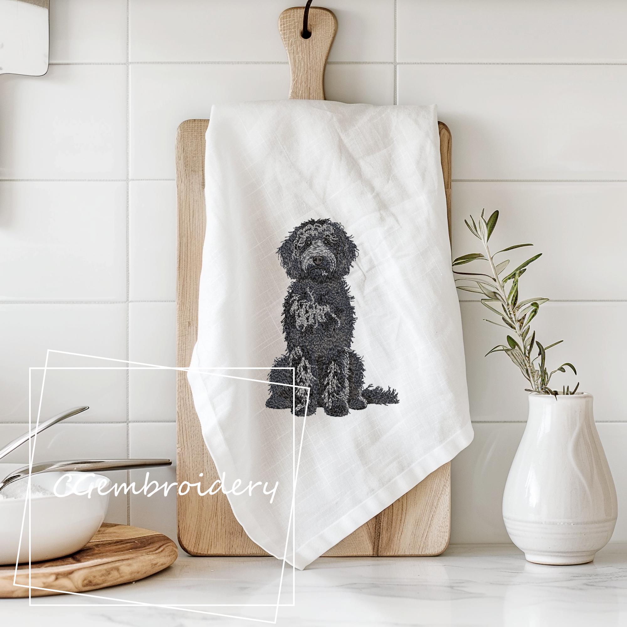 Black Goldendoodle Embroidery Design, Cute Golden Doodle Dog Embroidery ...