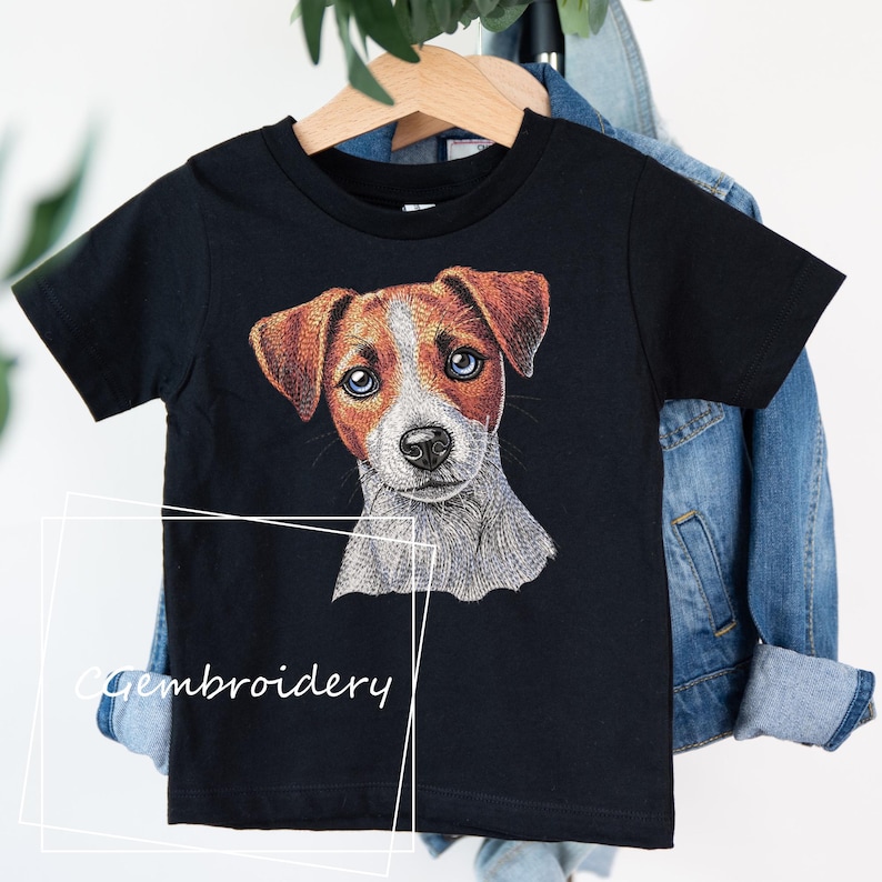 Jack Russell Dog Embroidery Design, Cute Terrier Dog Embroidery File ...