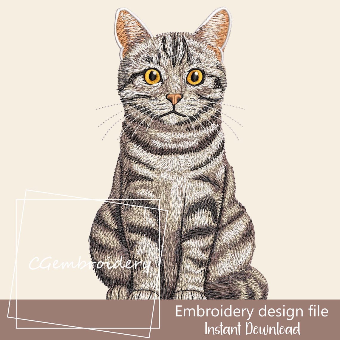 Cat Embroidery Design, Cat and Butterfly Embroidery, Cat Peeking Cat ...