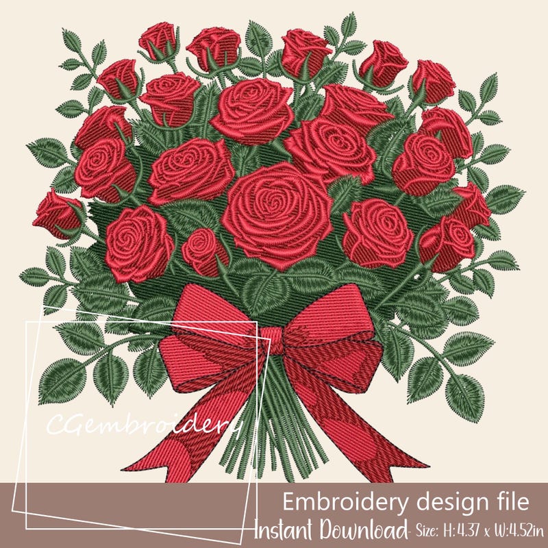 Rose Embroidery - Etsy