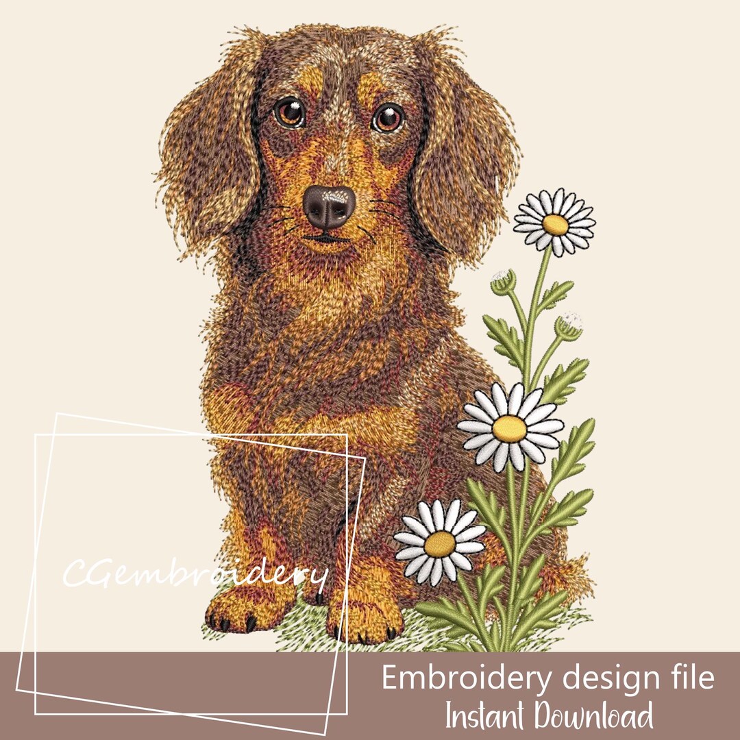 Dachshund Embroidery Design, Cute Dachshund Peeking Dog Embroidery File ...