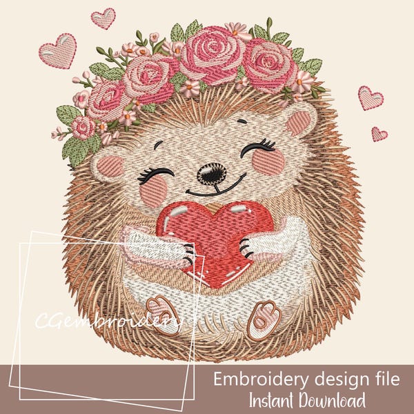 Hedgehog Embroidery - Etsy