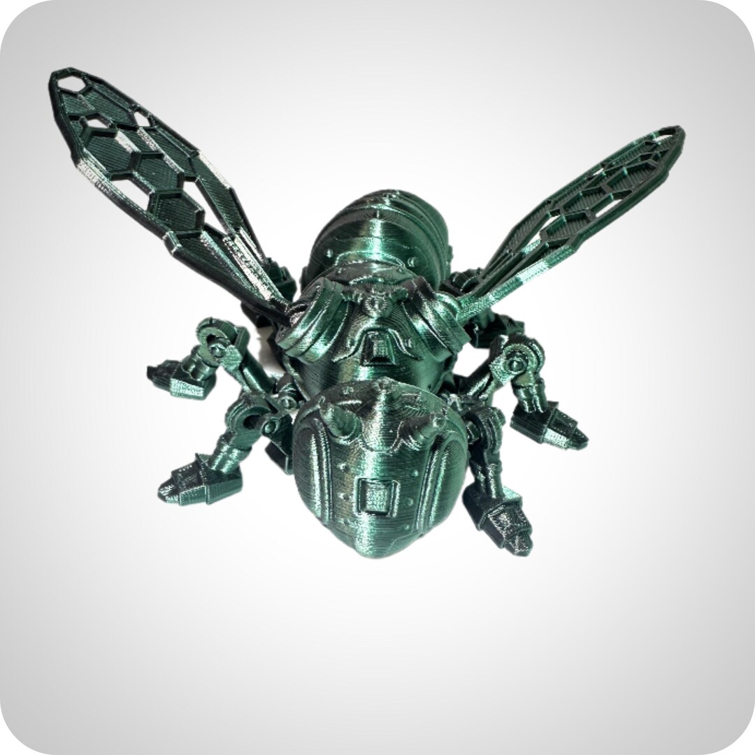 3D Printed Articulated Cyber Bee Futuristic Stress Reliever Fidget Toy ...