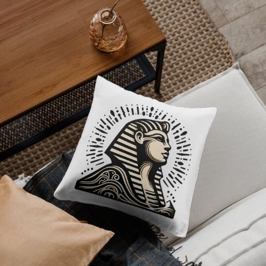 Egyptian Sphinx Art Deco Design Intricate Laser Cut Vector Art for Home ...