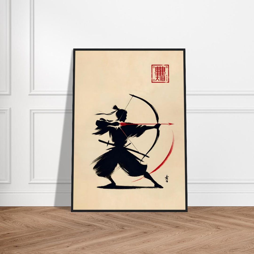 Japanese Ninja Art Poster – Minimalist Ninja Wall Decor – Museum ...