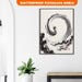 Dragon in Enso Ink Painting – Japanese Sumi-e Style Mythical Art Print ...