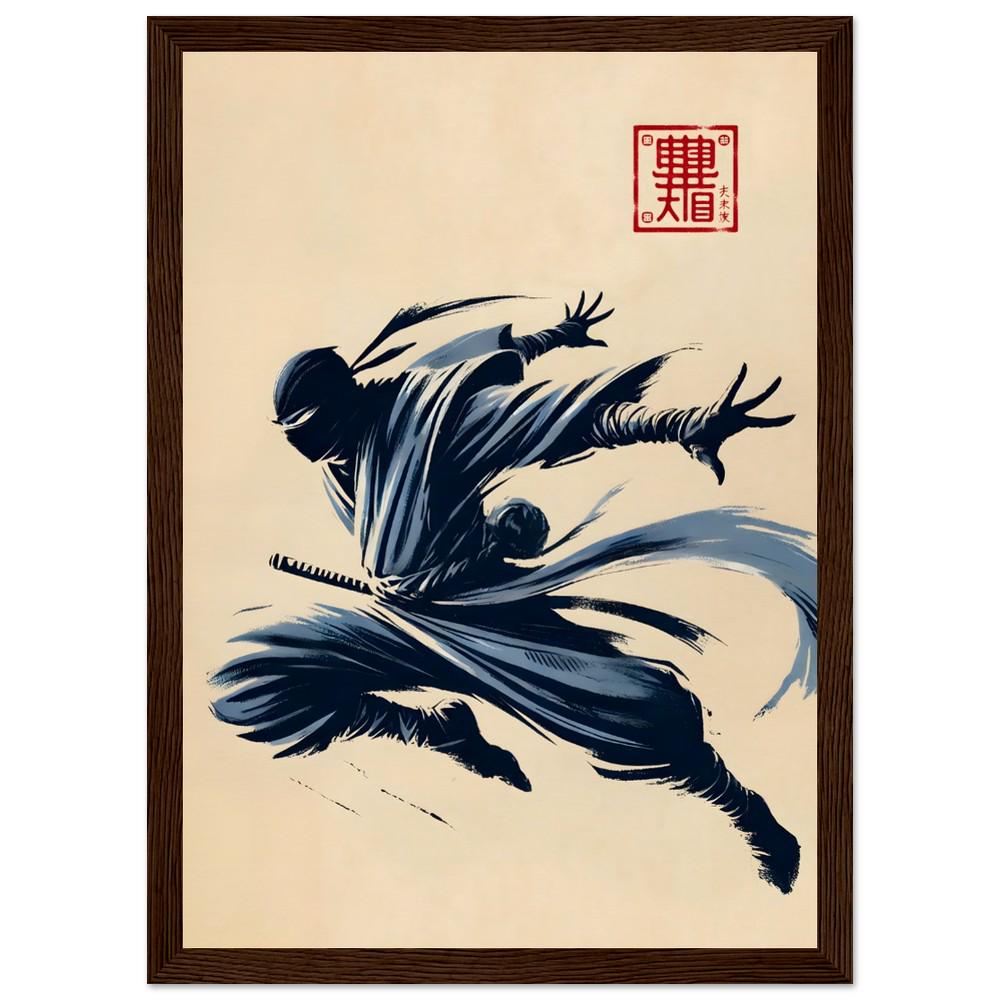 Japanese Ninja Art Poster – Minimalist Ninja Wall Decor – Museum ...