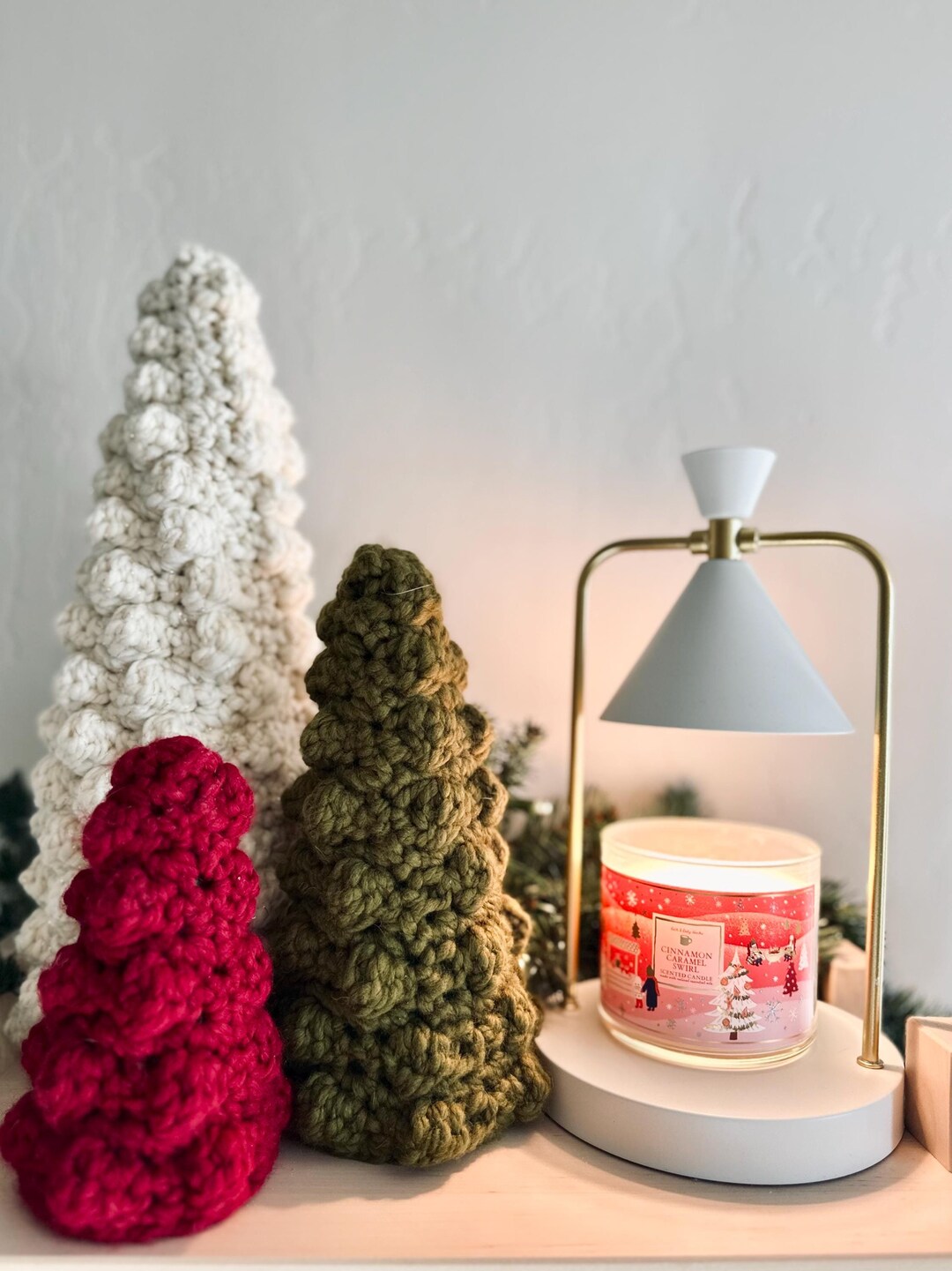 Crochet Bobble Christmas Trees Handmade Christmas Decor Holiday ...