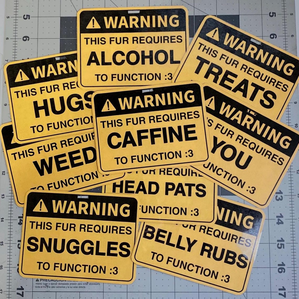 NEW Furry Warning Con Badges (1st Set of 9) UPDATE: Caffeine FIXED - Etsy