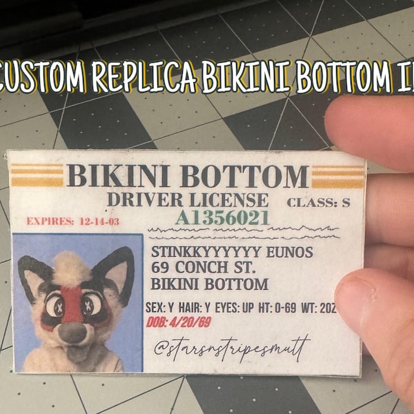 Spongebob Id Cards - Etsy