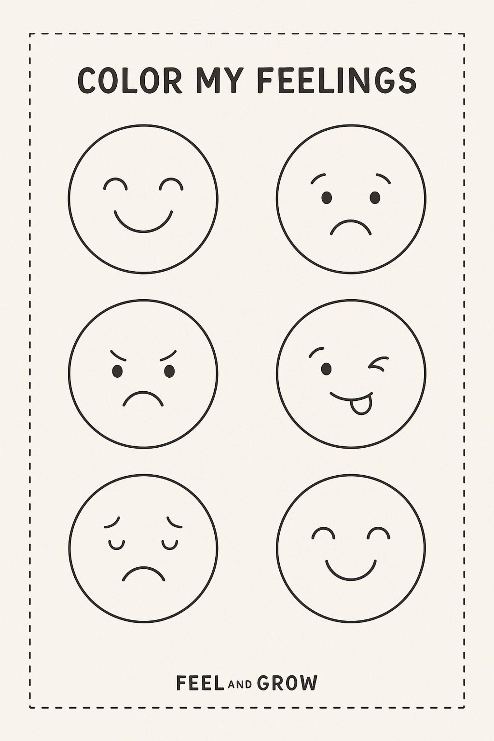 Color My Feelings – Printable Emotions Coloring Pages for Kids | SEL ...