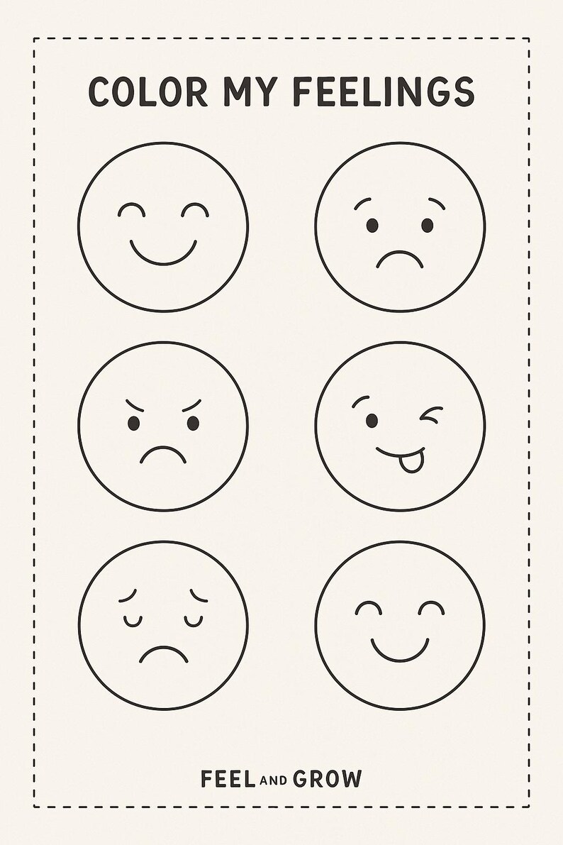 Color My Feelings – Printable Emotions Coloring Pages for Kids | SEL ...