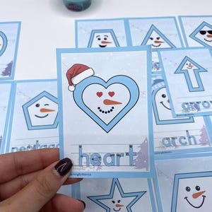 Snowman Shapes Play Dough Mats | Shape Playdoh Mats | Winter Playdough ...