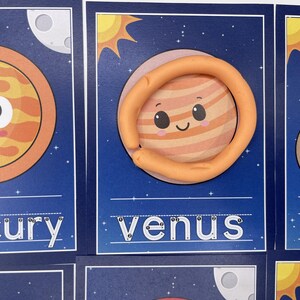 Solar System Play Dough Mat | Space Playdoh Mat | Astronomy Play Dough ...