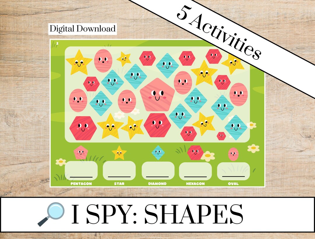 I Spy Shapes Counting Activity | Shapes Printable Counting Worksheets ...