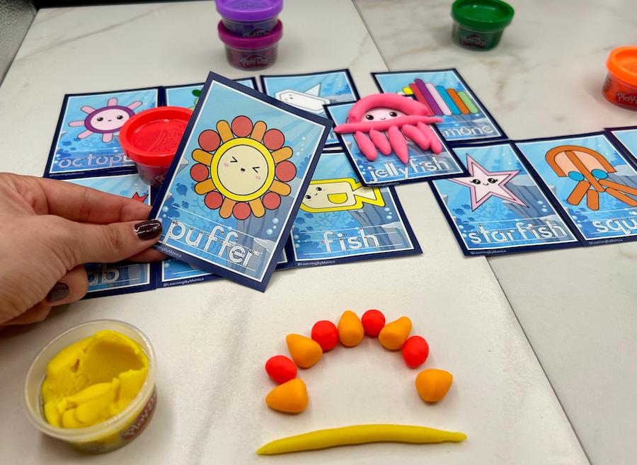 Ocean Animals Playdough Mats | Ocean Playdoh Mat | Animal Playdough ...