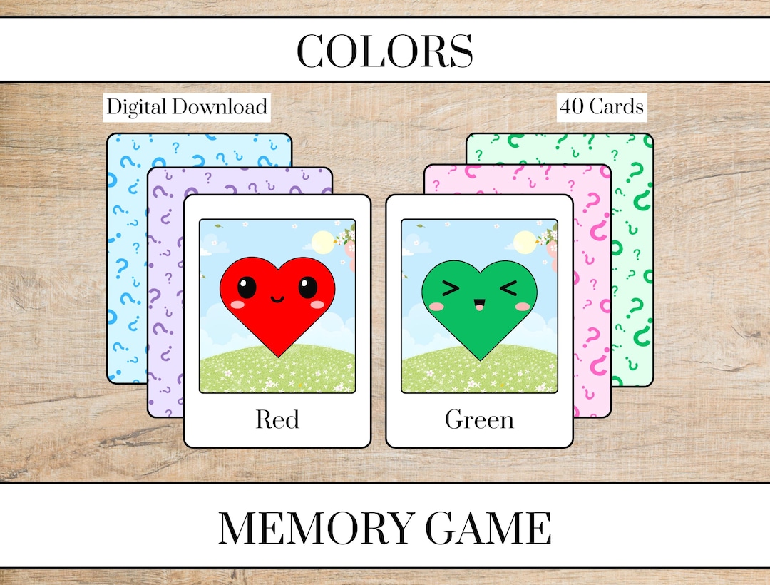 Colors Memory Game | Colors Matching Game | Picture Matching | Word ...