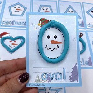 Snowman Shapes Play Dough Mats | Shape Playdoh Mats | Winter Playdough ...