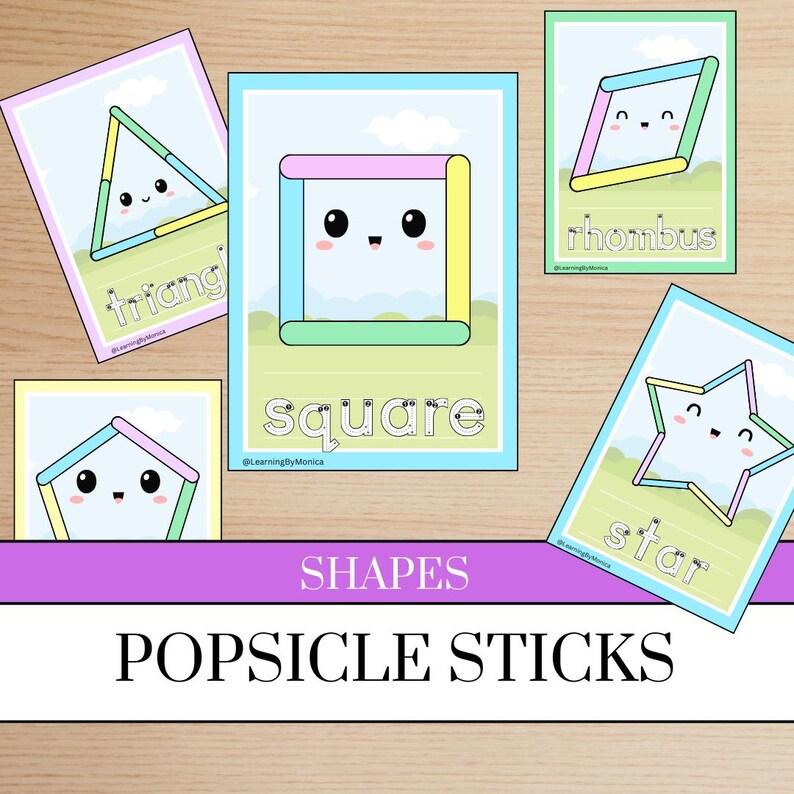 Shapes Popsicle Sticks Activity | Popsicle Stick Activity | Montessori ...