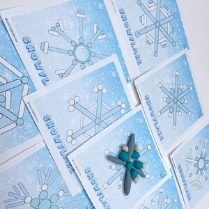 Snowflake Play Dough Mats | Snowflake Playdoh Mats | Winter Playdough ...