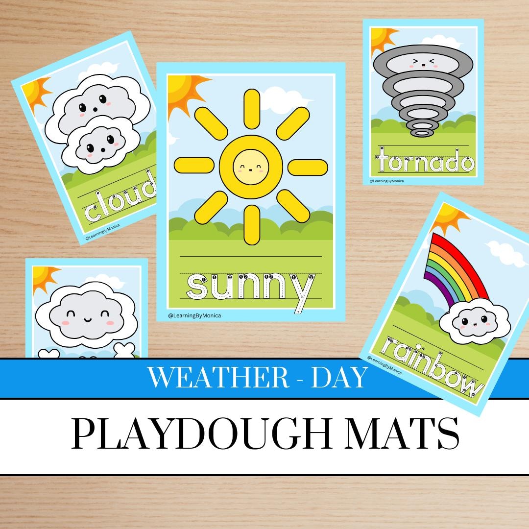 Weather Play Dough Mats | Printable Playdough Activity | Toddler ...