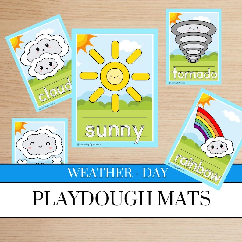 Weather Play Dough Mats | Printable Playdough Activity | Toddler ...