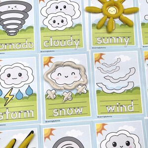 Weather Play Dough Mats | Printable Playdough Activity | Toddler ...