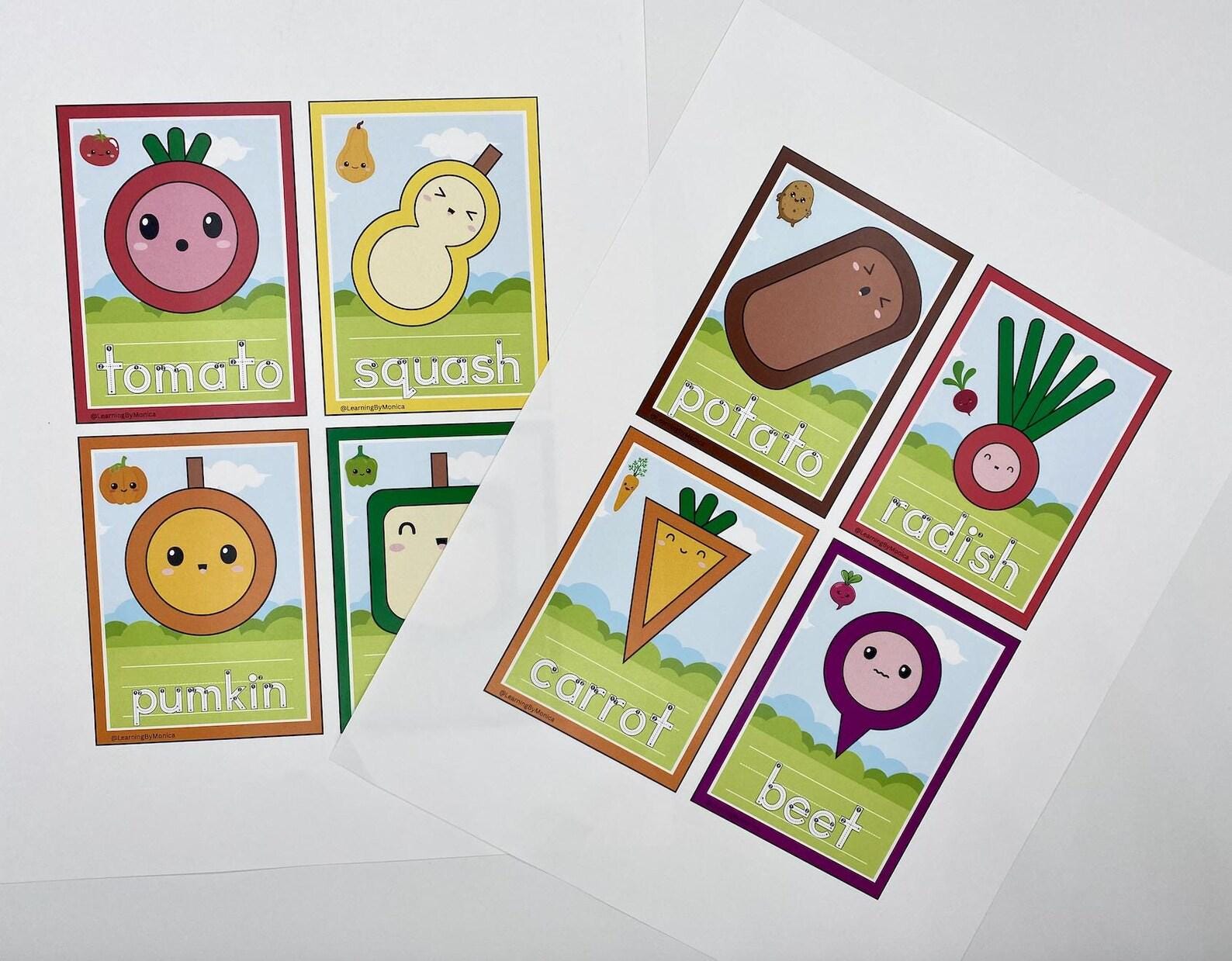 Vegetables Playdough Mats | Vegetables Playdoh Mat | Veggies Play Dough ...