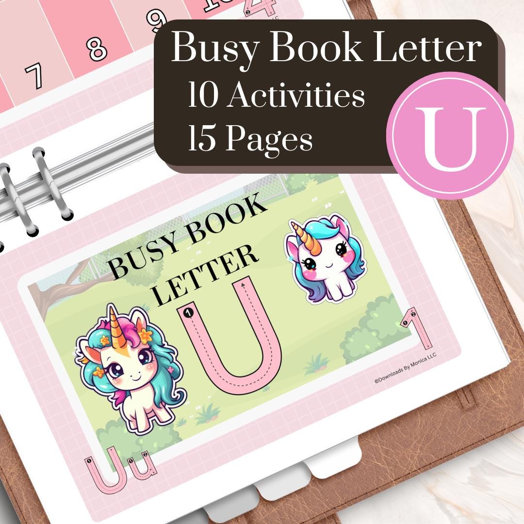 Letter U Busy Book | Alphabet Busy Book | Alphabet Activity | Preschool ...