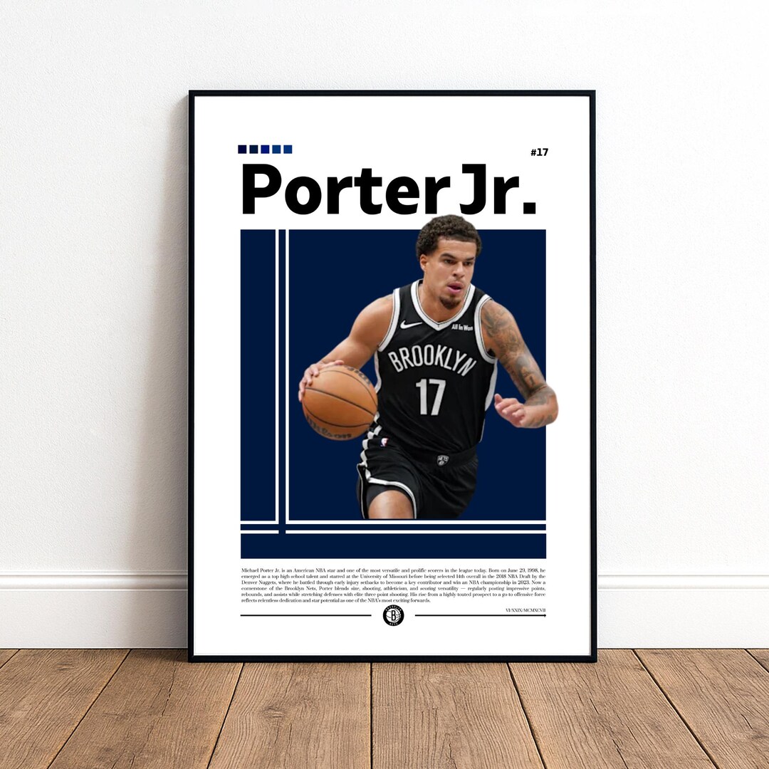 Michael Porter Jr Poster | Brooklyn Nets | Nets Poster | NBA Poster ...
