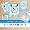 Snowman Shapes Play Dough Mats Shape Playdoh Mats Winter Playdough ...