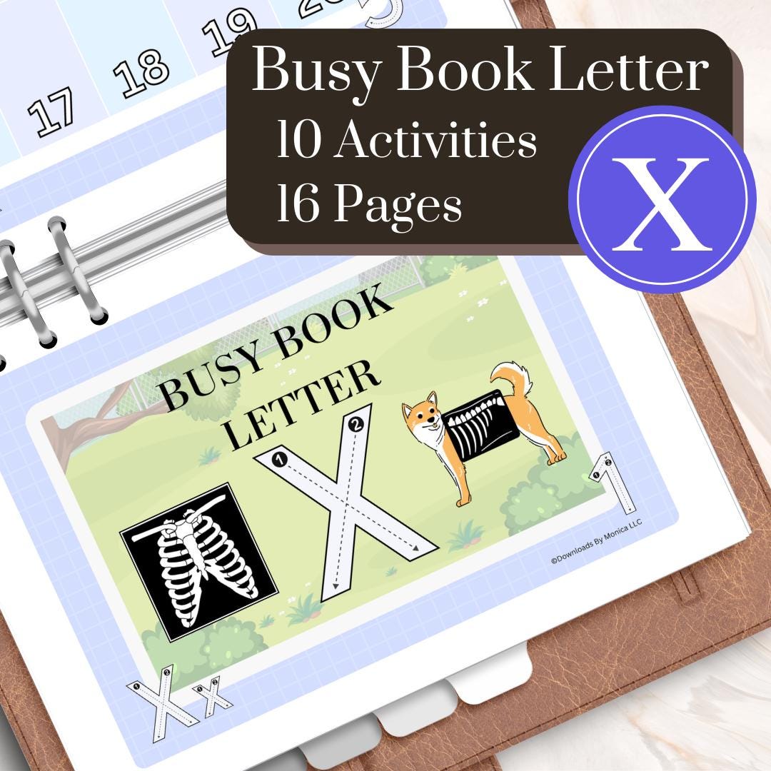 Letter X Busy Book | Alphabet Busy Book | Alphabet Activity | Preschool ...
