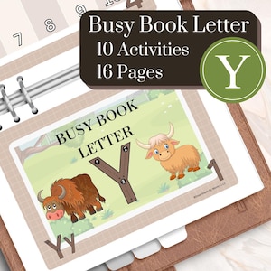 Letter Y Busy Book | Alphabet Busy Book | Alphabet Activity | Preschool ...