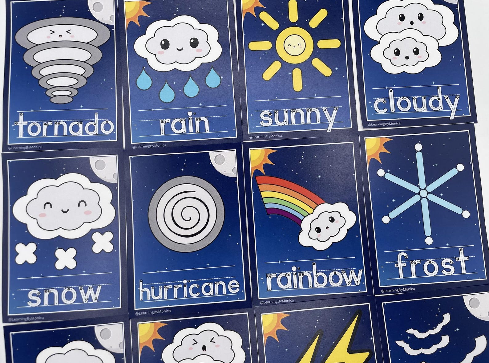 Weather Play Dough Mats | Playdoh Mat | Playdough Mats | Printable ...