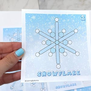 Snowflake Play Dough Mats | Snowflake Playdoh Mats | Winter Playdough ...