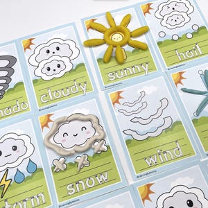 Weather Play Dough Mats | Printable Playdough Activity | Toddler ...