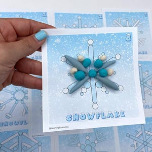 Snowflake Play Dough Mats | Snowflake Playdoh Mats | Winter Playdough ...