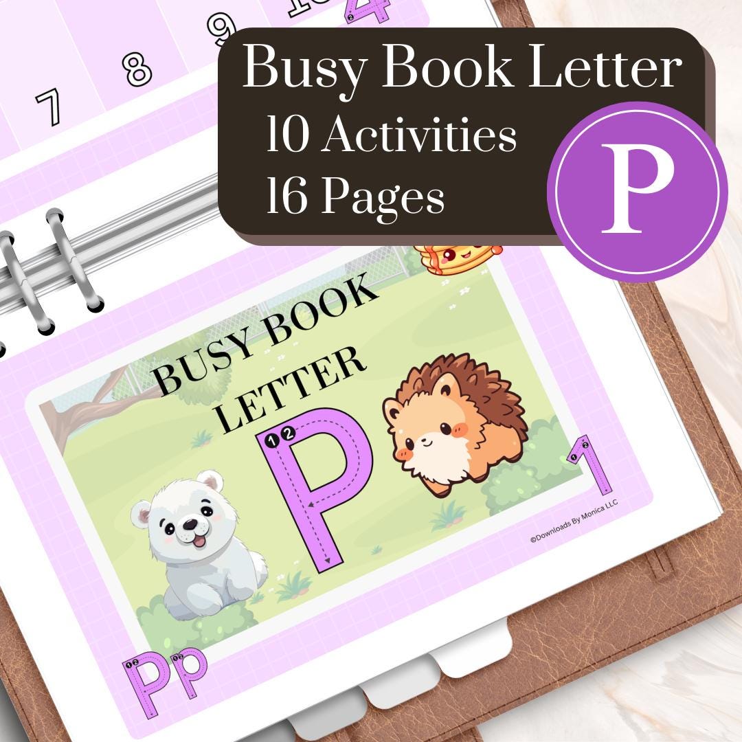 Letter P Busy Book | Alphabet Busy Book | Alphabet Activity | Preschool ...